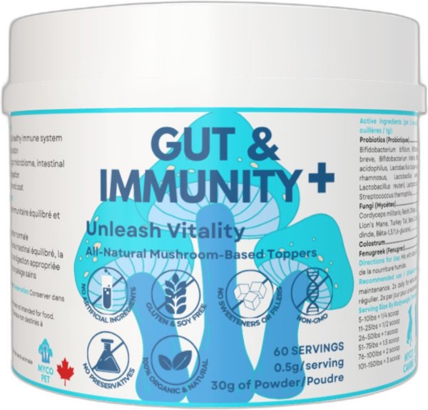 MYCO PET Gut & Immunity Support Powder Dog Supplement, 30-g jar - Chewy ...
