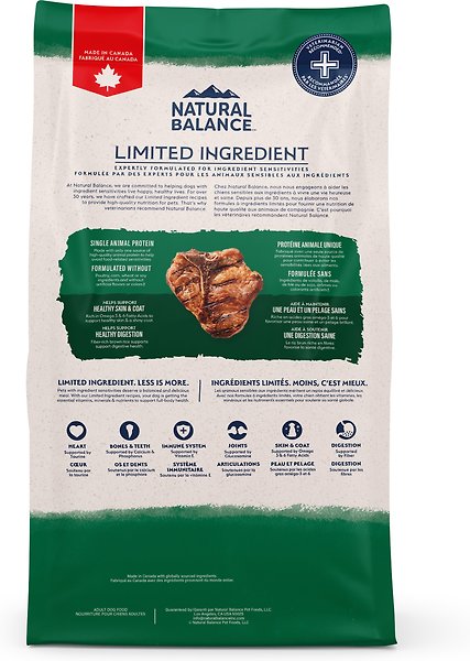 NATURAL BALANCE Limited Ingredient Lamb & Brown Rice Recipe Dry Dog ...