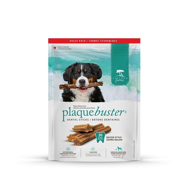 CALEDON FARMS Plaque Busters Bacon Style Dental Dog Treats, 696-g bag ...