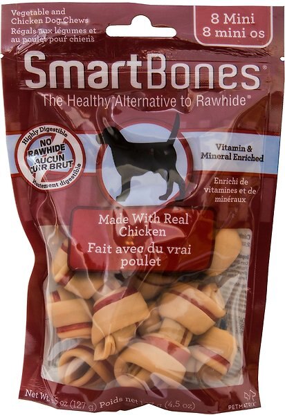 SMARTBONES Chicken Mini Bones Dog Treats, 8 count | Chewy Canada