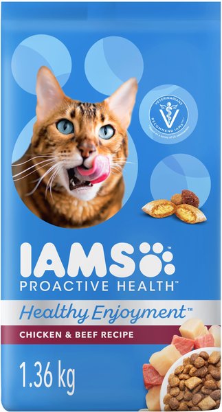 IAMS Proactive Health Healthy Enjoyment Adult Chicken & Beef Dry Cat ...