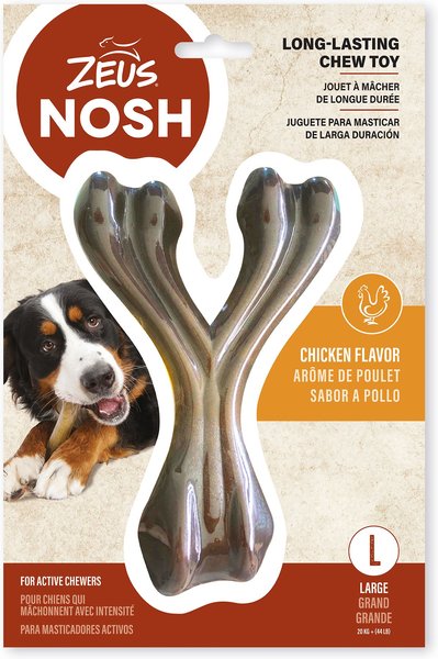 ZEUS Nosh Strong Chicken Flavour Wishbone Dog Toy, Large - Chewy.com | Chewy Canada