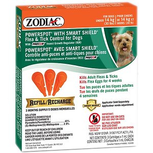 ZODIAC PowerSpot with Smart Shield Flea & Tick Control Refill for Dogs ...