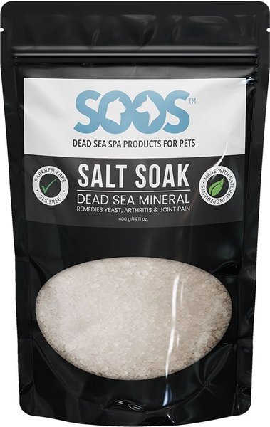SOOS PETS Dead Mineral Salt Home Dog & Cat Soak, 14.11-oz bag - Chewy ...