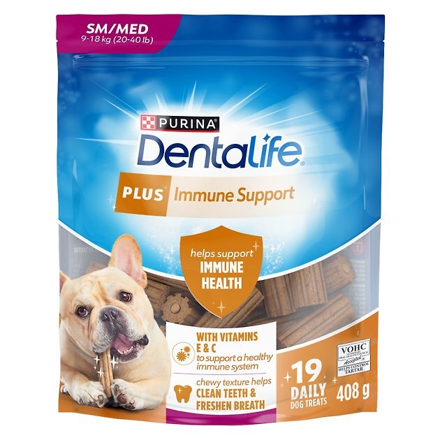 DENTALIFE Plus Immune Support Oral Care Dog Treats, 408-g pouch | Chewy ...