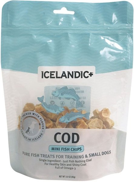 ICELANDIC+ Mini Fish Chips Cod Dog Treats, 3.0-oz bag - Chewy.com ...