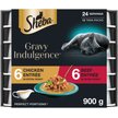 SHEBA Gravy Indulgence Chicken & Beef in Extra Gravy Variety Pack Grain ...