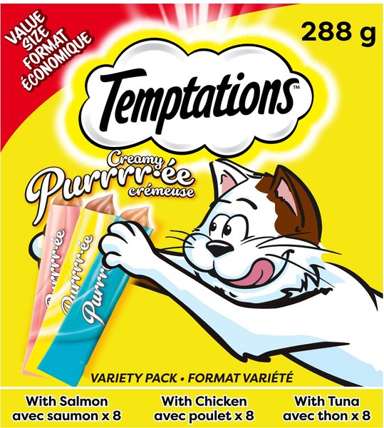 TEMPTATIONS Creamy Puree with Chicken, Salmon & Tuna Variety Pack ...