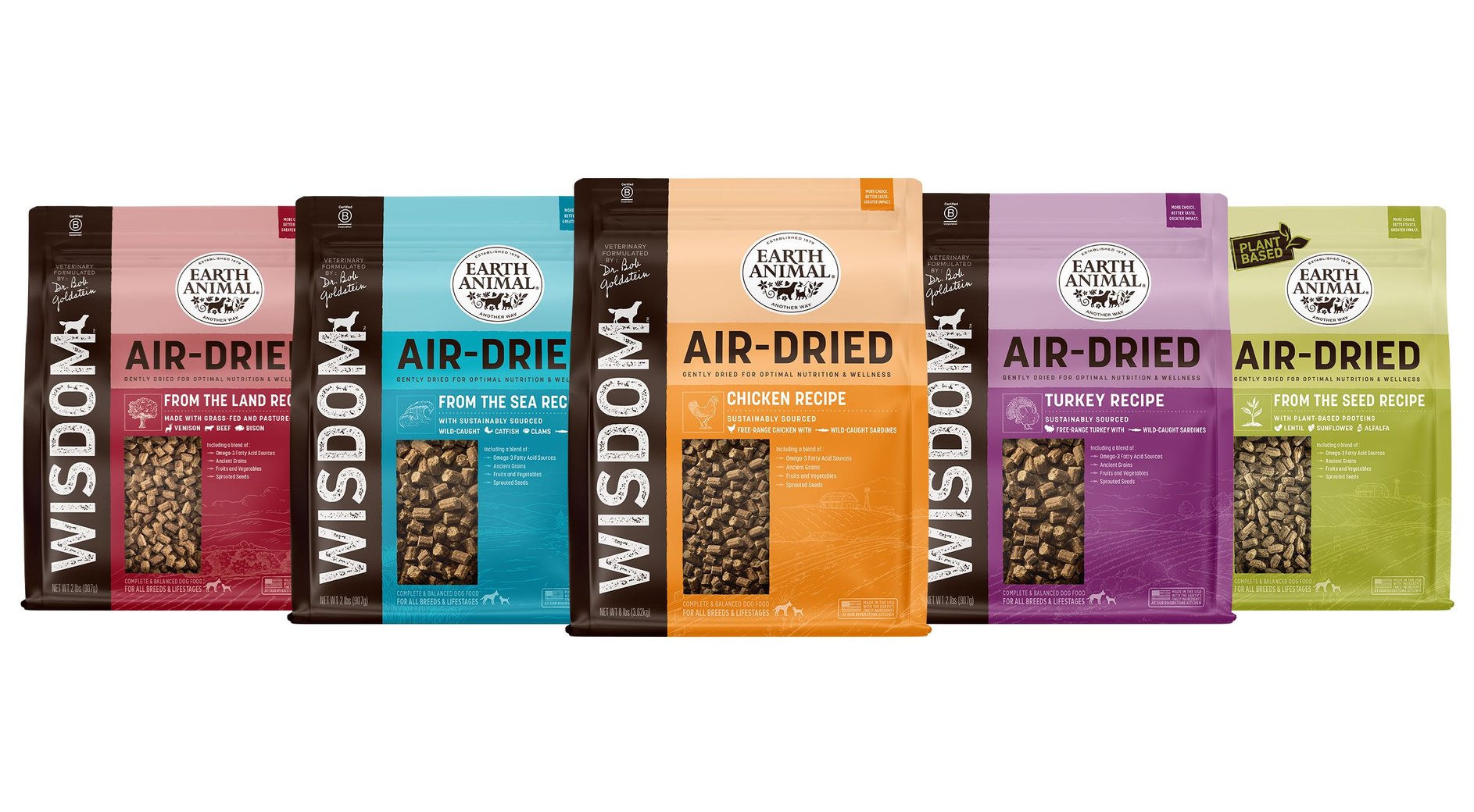 EARTH ANIMAL Wisdom Air-Dried Turkey Recipe Premium Natural Dog Food, 8 ...