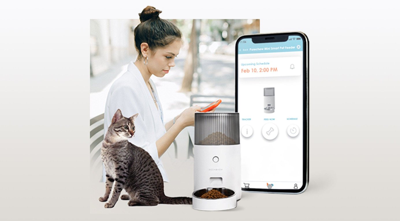 INSTACHEW Purechew Mini Automatic Stainless Steel Smart Pet Feeder ...