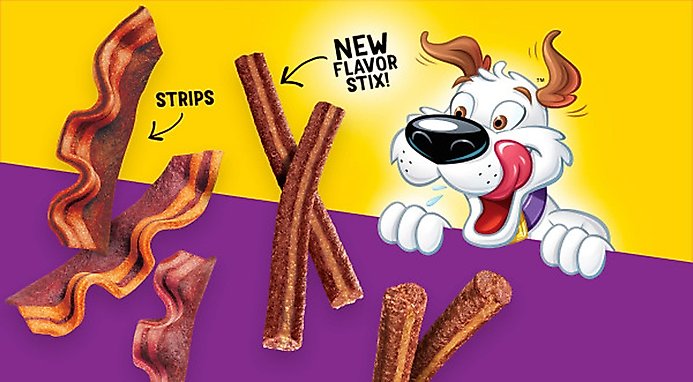 BEGGIN' Flavor Stix with Bacon & Peanut Butter Flavor Soft & Chewy Dog ...