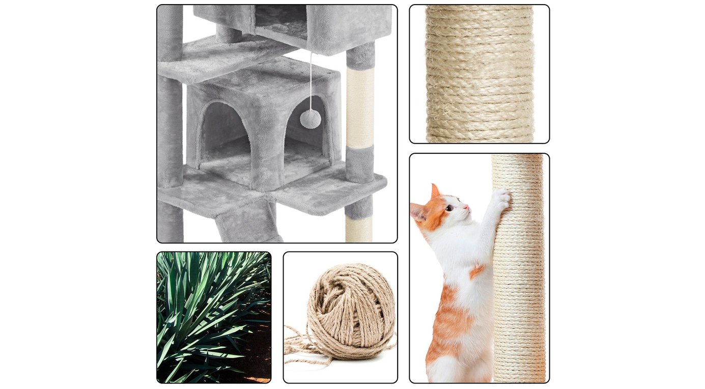 YAHEETECH Cactus 42-in Plush Cat Tree, Green/Brown - Chewy.com