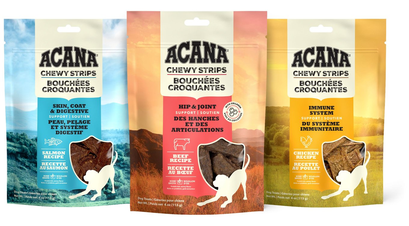 ACANA Chewy Salmon with Skin, Coat, & Digestive Support Strips Dog ...