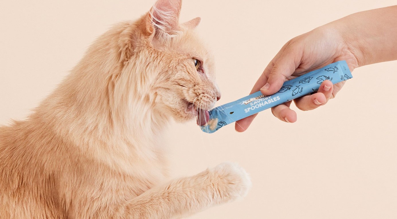 MEOWEE! Savory Spoonables with Real Chicken, Salmon & Duck Lickable Cat ...