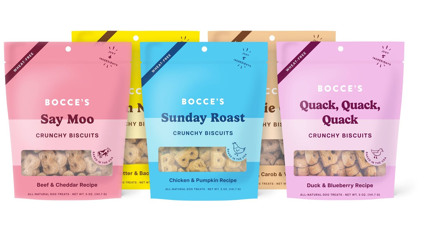 BOCCE'S BAKERY Bone Broth, Carrots & Parsley Dog Treats, 5-oz bag ...