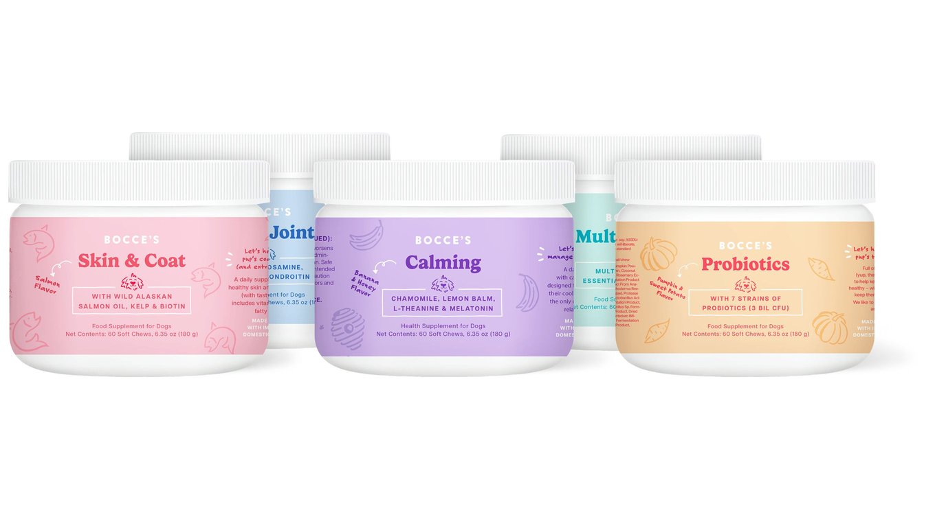 BOCCE'S BAKERY Probiotics Soft Chew Digestive Supplement for Dogs, 60 ...