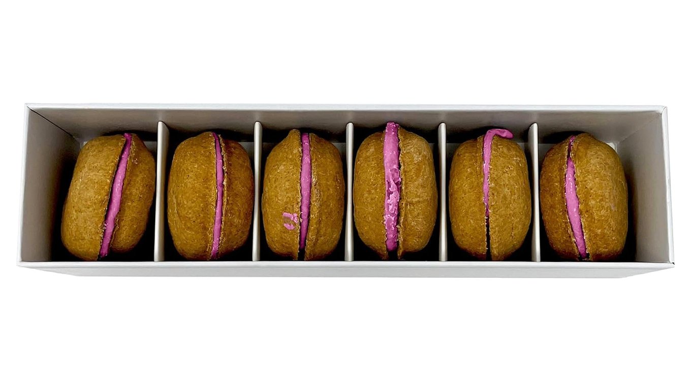 BONNE ET FILOU Lavender All-Natural Handmade Macaron Dog Treats, 6 ...