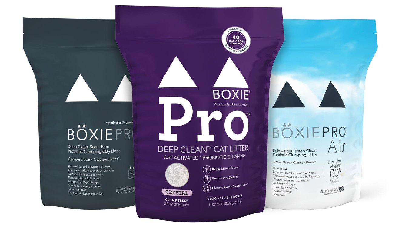 BOXIECAT Self-Cleaning Probiotic Clumping Clay Cat Litter, 40-lb bag ...