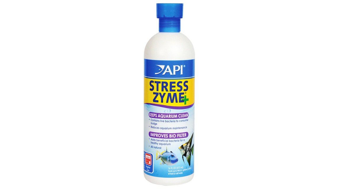 API Stress Zyme Freshwater & Saltwater Aquarium Water Cleaner, 16-fl oz ...