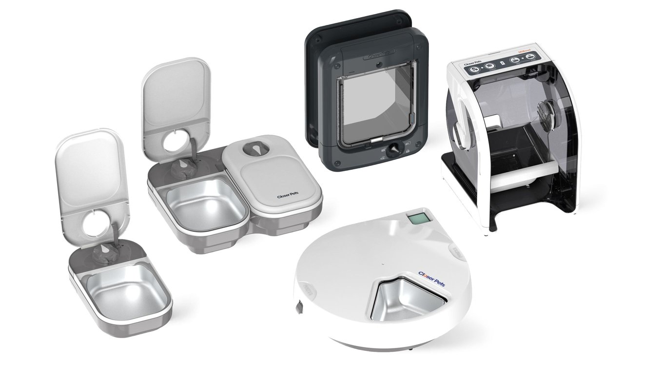 CLOSER PETS Five-meal Automatic Cat & Dog Feeder with Digital Timer ...