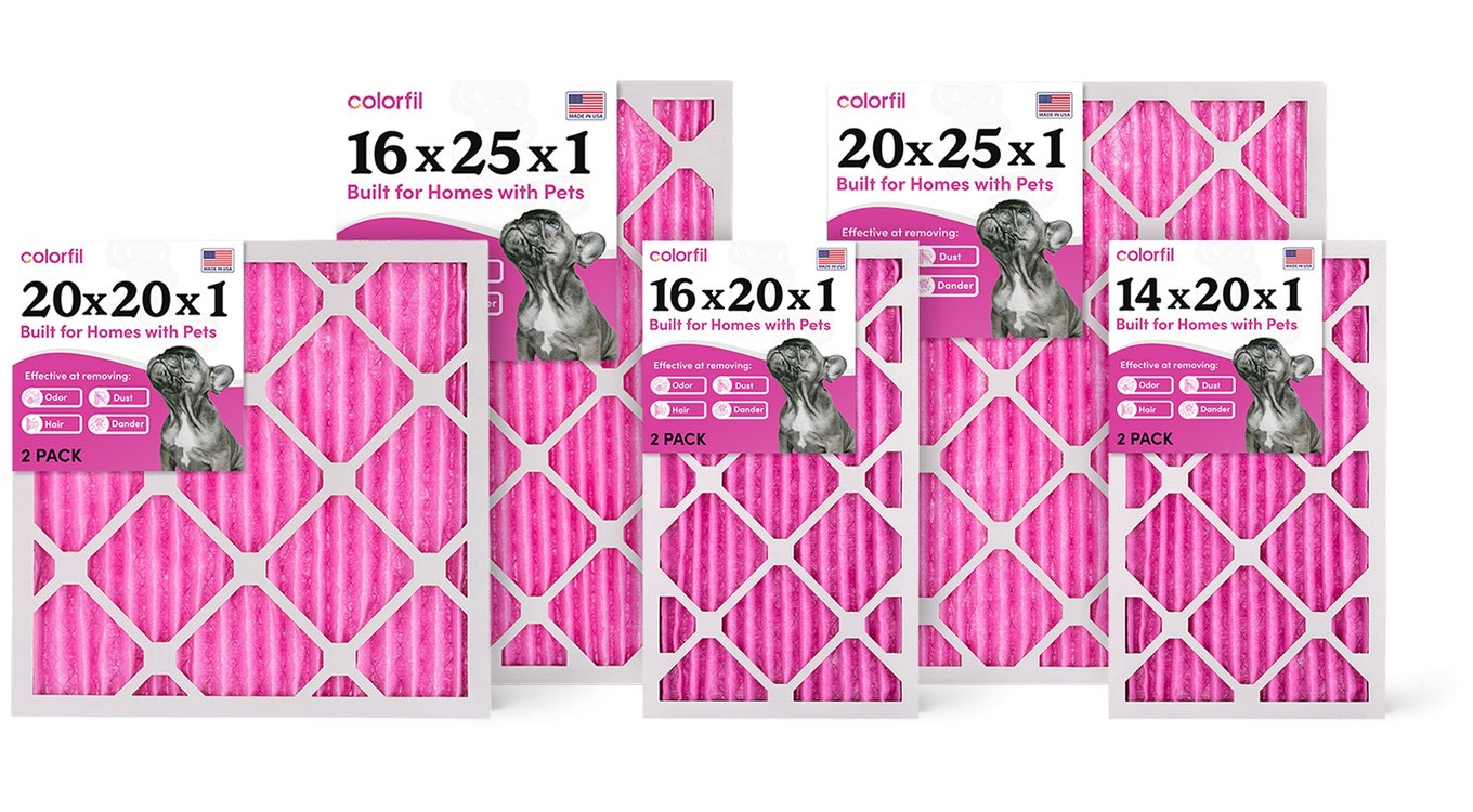 COLORFIL MERV 8 Color Changing Air Filter, 2 count, 16 x 25 x 1-in ...