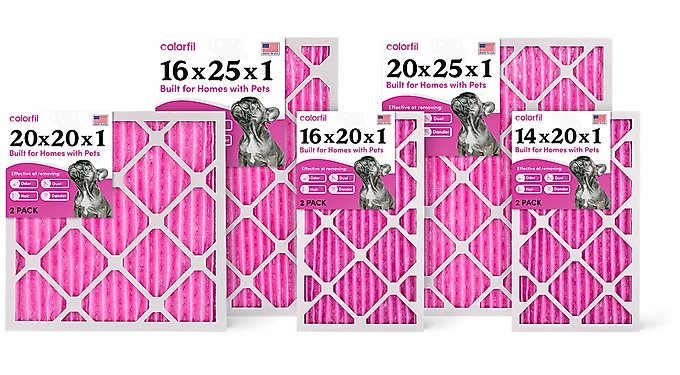 COLORFIL MERV 8 Color Changing Air Filter, 2 count, 16 x 25 x 1-in ...