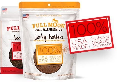 FULL MOON Organic Chicken Training Grain-Free Dog Treats, 6-oz bag ...