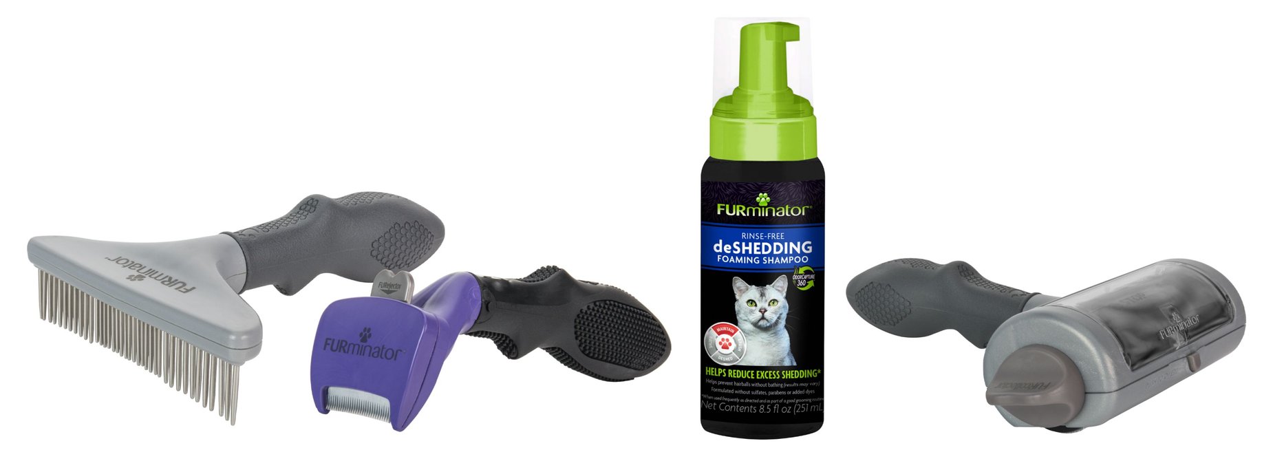 FURMINATOR Long Hair Cat Deshedding Tool, Purple, Medium - Chewy.com
