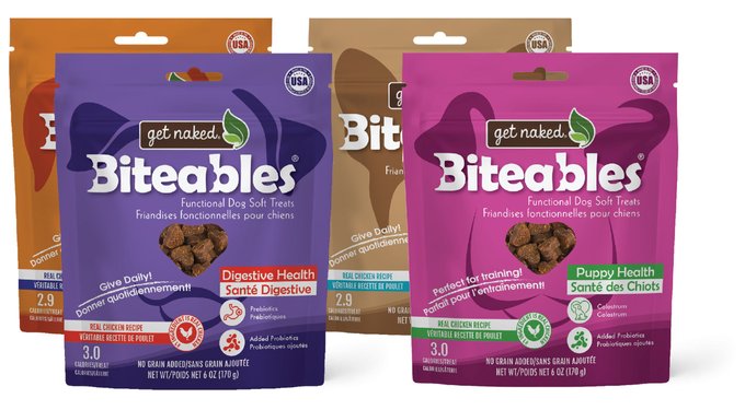 GET NAKED Biteables Functional Real Chicken Recipe Puppy Treats, 6-oz ...