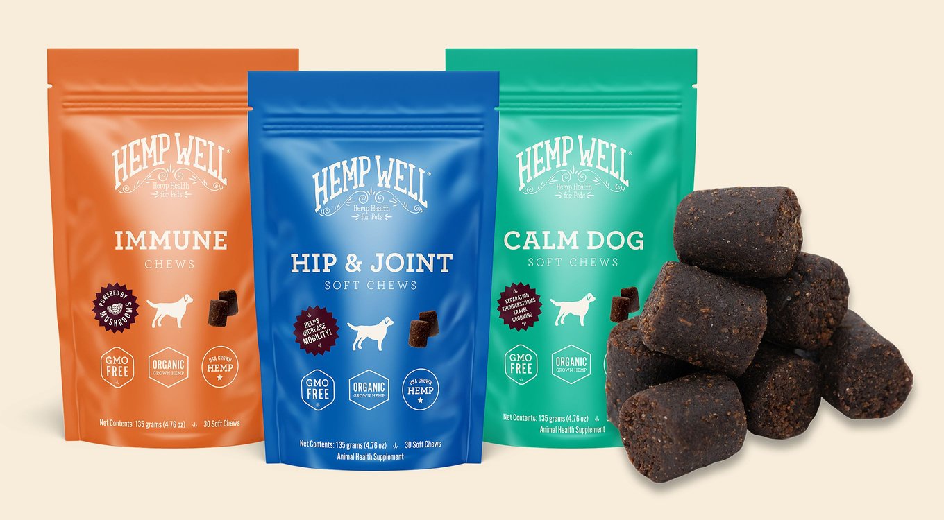 HEMP WELL Hemp Thrive Soft Chew Dog Supplement, 60 count - Chewy.com