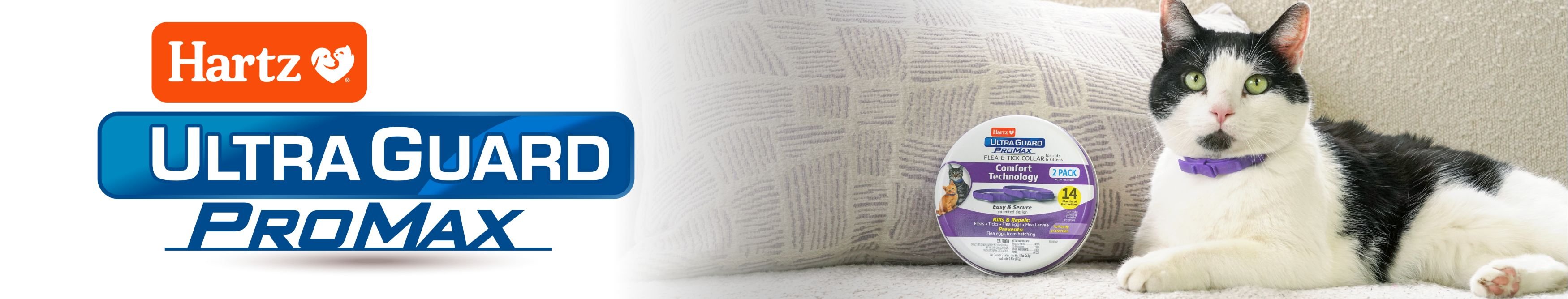 HARTZ UltraGuard ProMax Flea & Tick Cat Collar, Purple, 2 count - Chewy.com