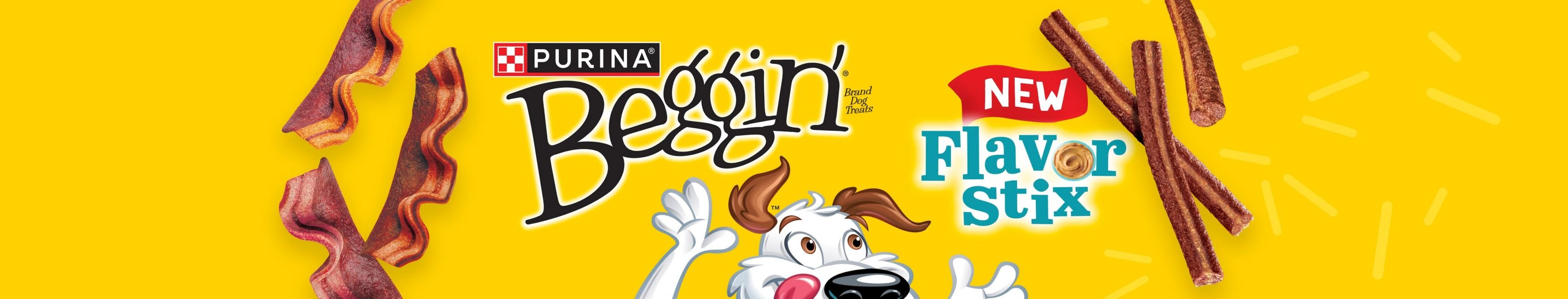 BEGGIN' Flavor Stix with Bacon & Peanut Butter Flavor Soft & Chewy Dog ...