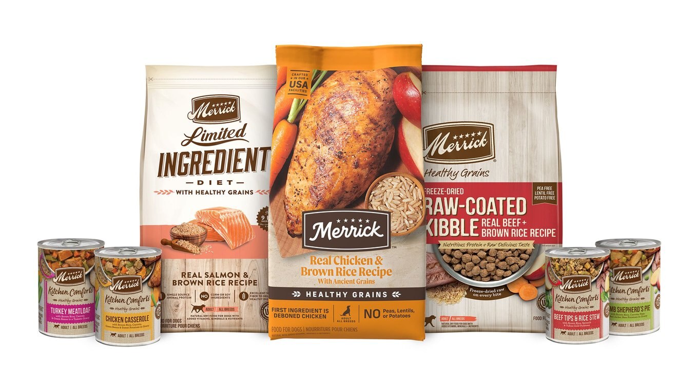 MERRICK Classic Healthy Grains Real Chicken + Brown Rice Recipe with ...