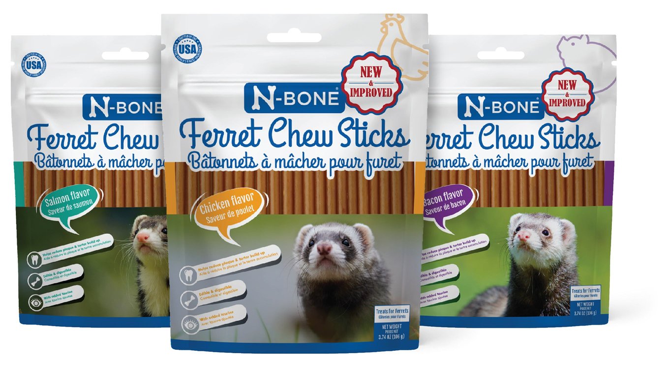 N-BONE Chicken Flavor Chew Sticks Ferret Treat, 1.87-oz bag - Chewy.com