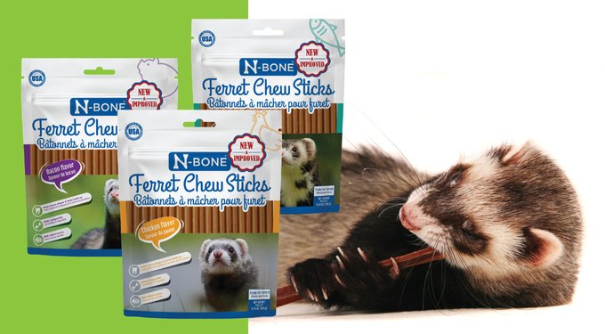 N-BONE Chicken Flavor Chew Sticks Ferret Treat, 1.87-oz bag - Chewy.com