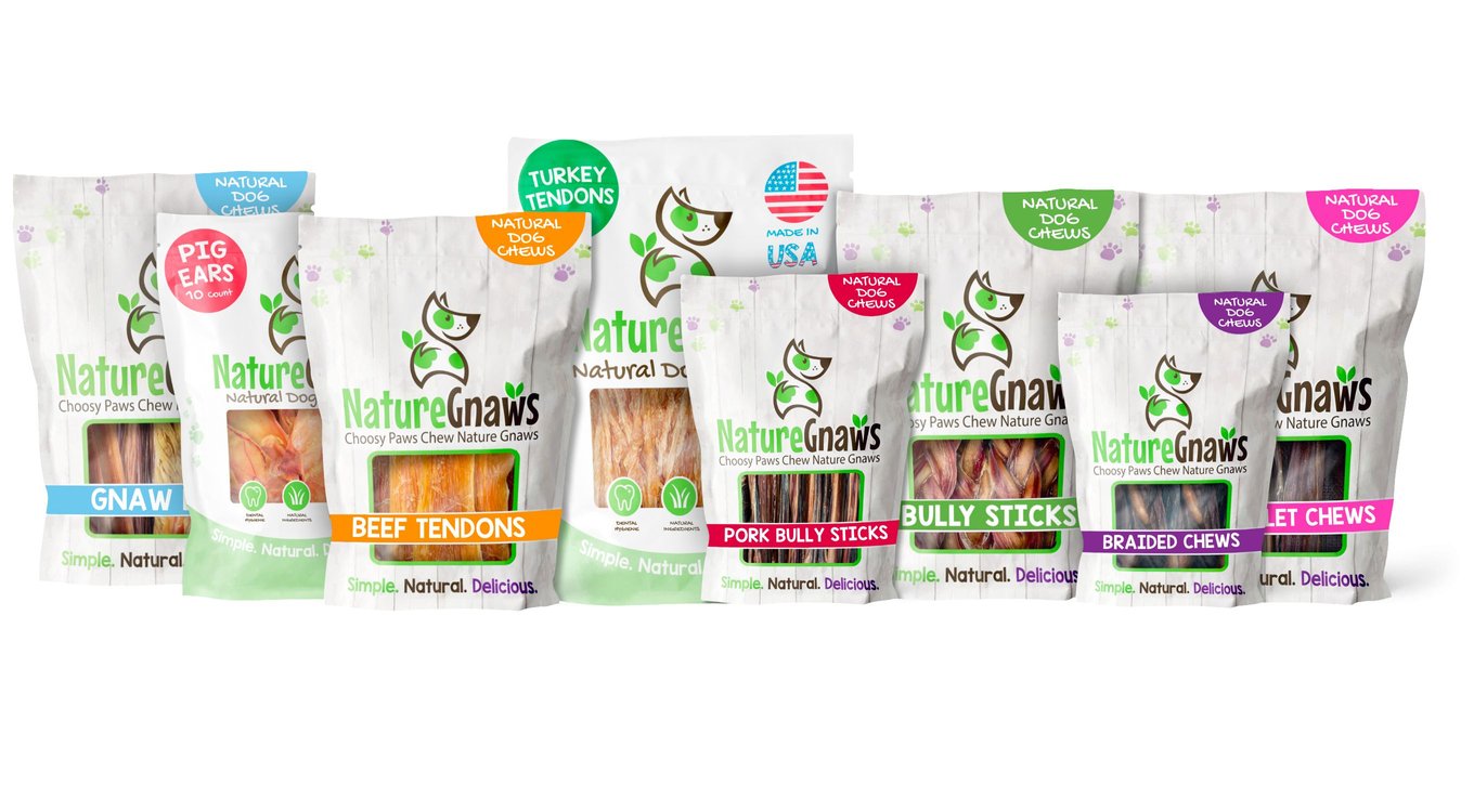 NATURE GNAWS USA Turkey Tendon Natural Dog Chew Treats, 4-oz bag ...