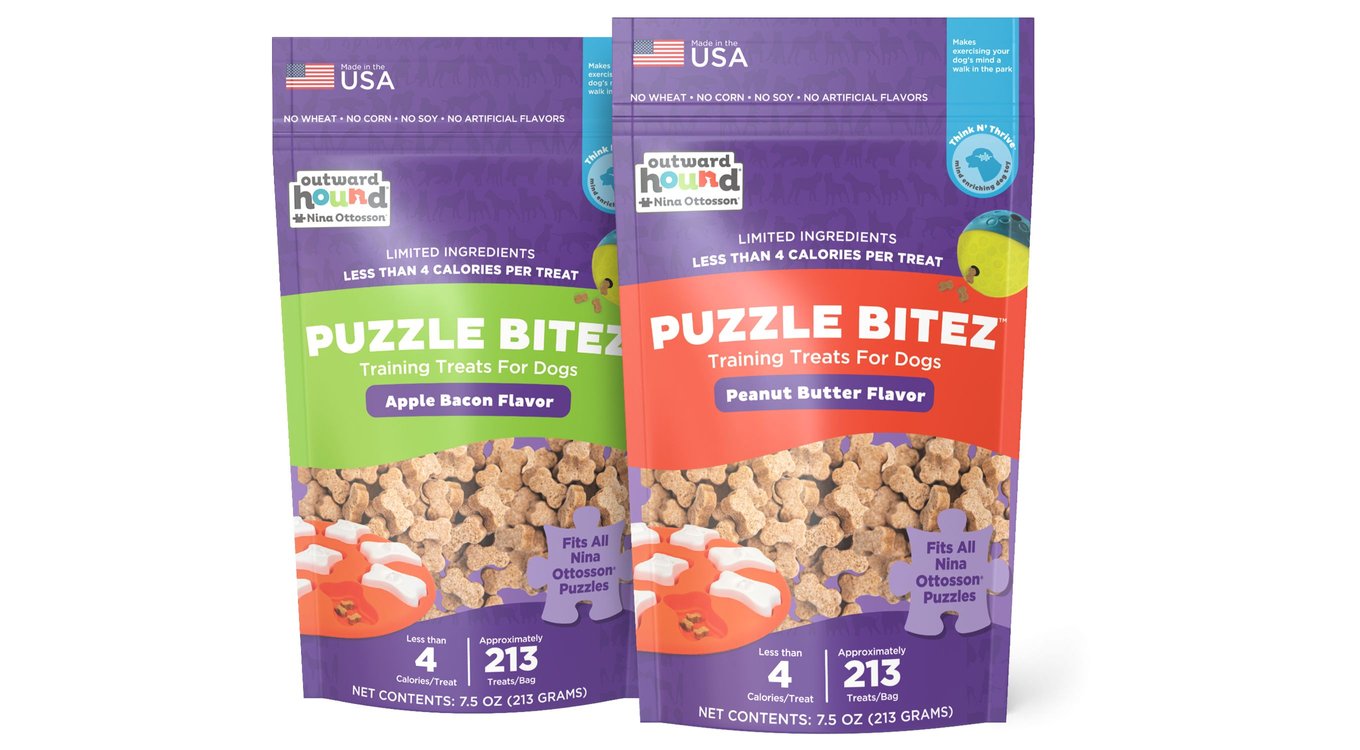 NINA OTTOSSON BY OUTWARD HOUND Peanut Butter Puzzle Bitez Training Dog ...