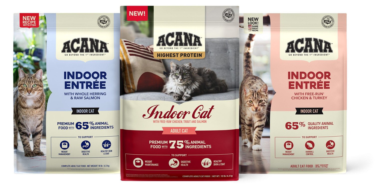 ACANA Indoor Entree Chicken Turkey Whole Herring & Rabbit Dry Cat Food, 4-lb bag - Chewy.com