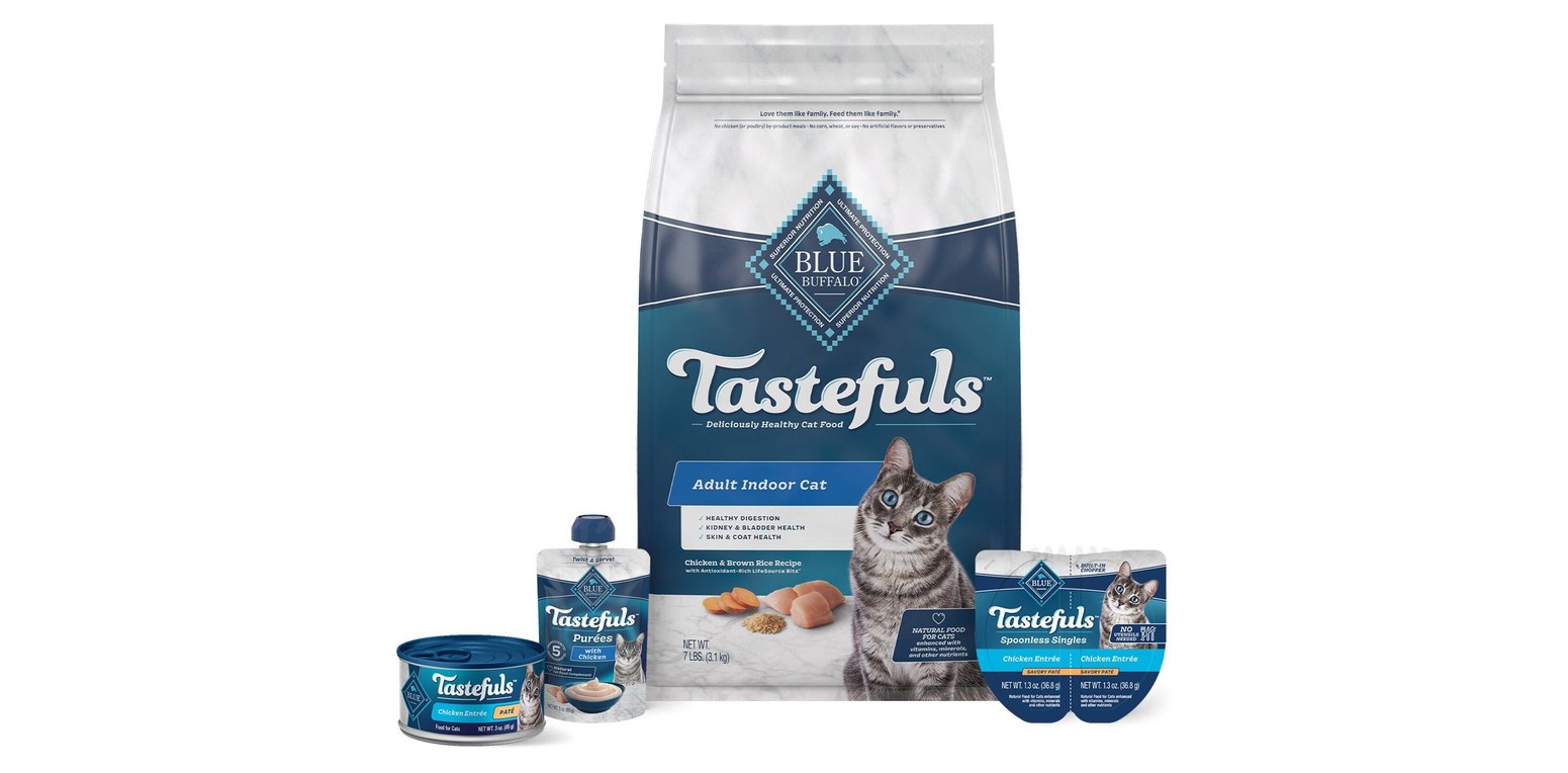 BLUE BUFFALO Tastefuls Adult Natural Purees Variety Pack Chicken & Tuna ...
