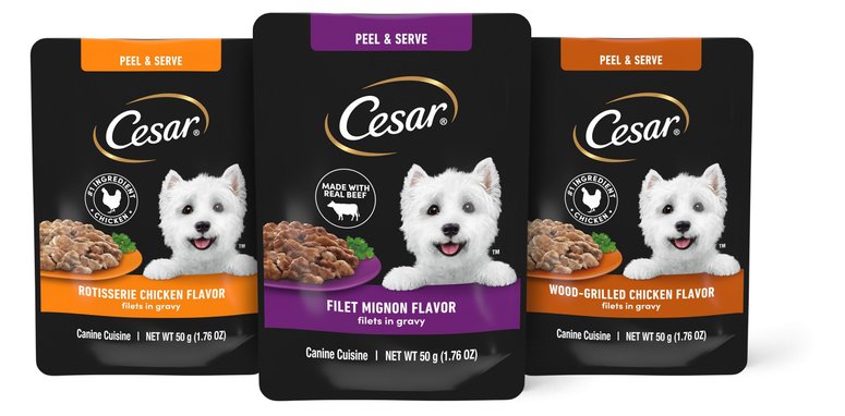 CESAR Variety Pack Filet Mignon & Rotisserie Chicken Flavor Filets in ...