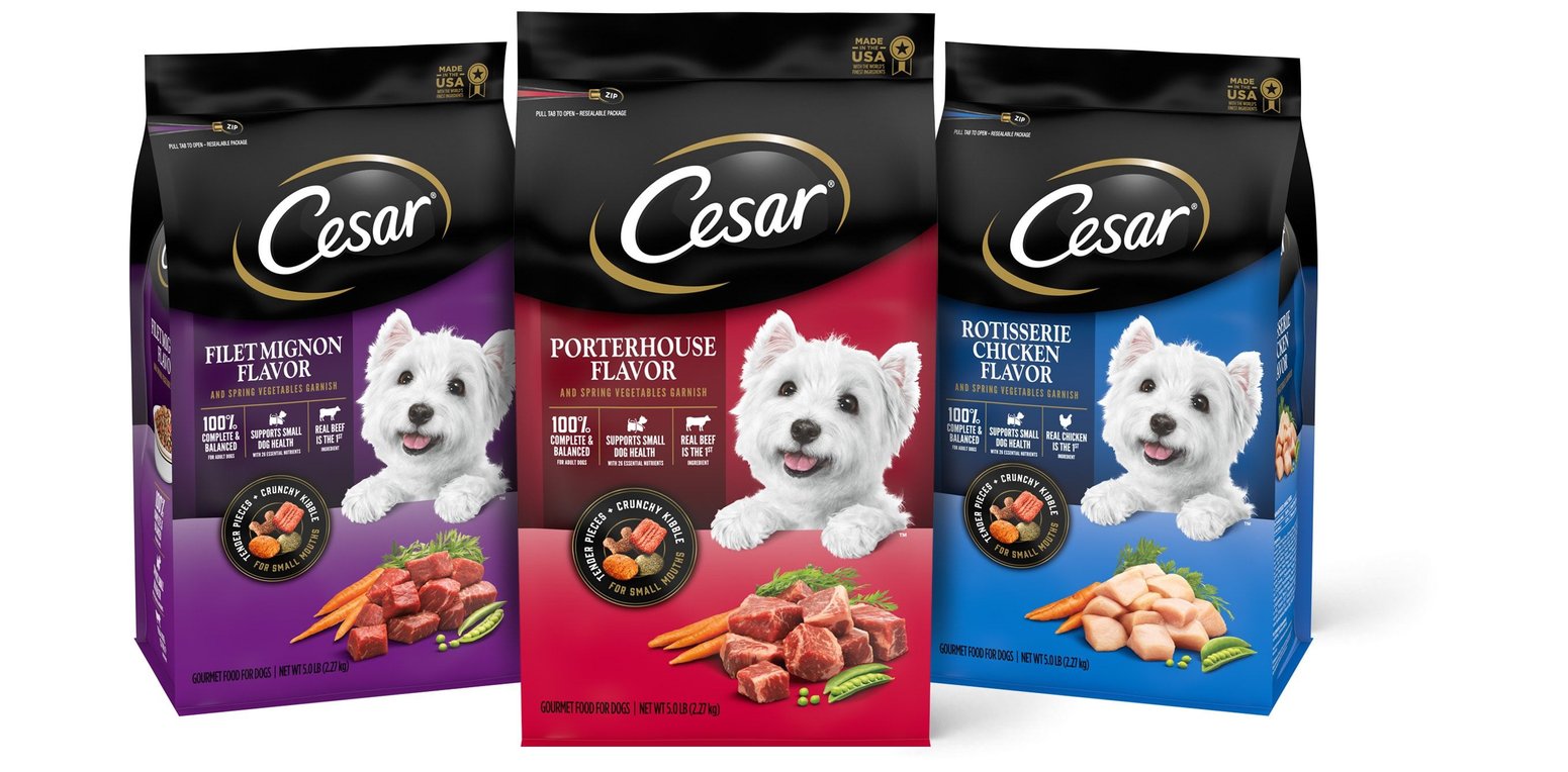 CESAR Porterhouse Flavor & Spring Vegetables Garnish Small Breed Adult ...