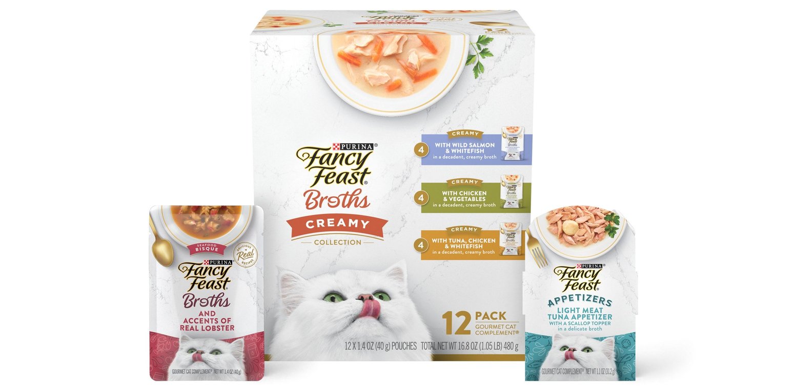 FANCY FEAST Chicken Collection Broths Variety Pack Supplemental ...