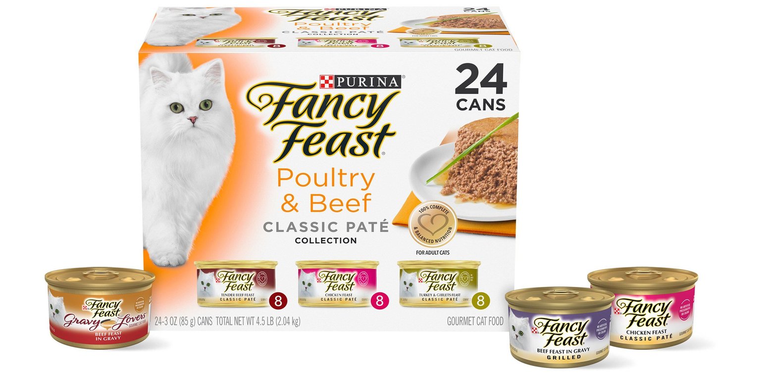 FANCY FEAST Grilled Poultry & Beef Feast Variety Pack Canned Cat Food ...