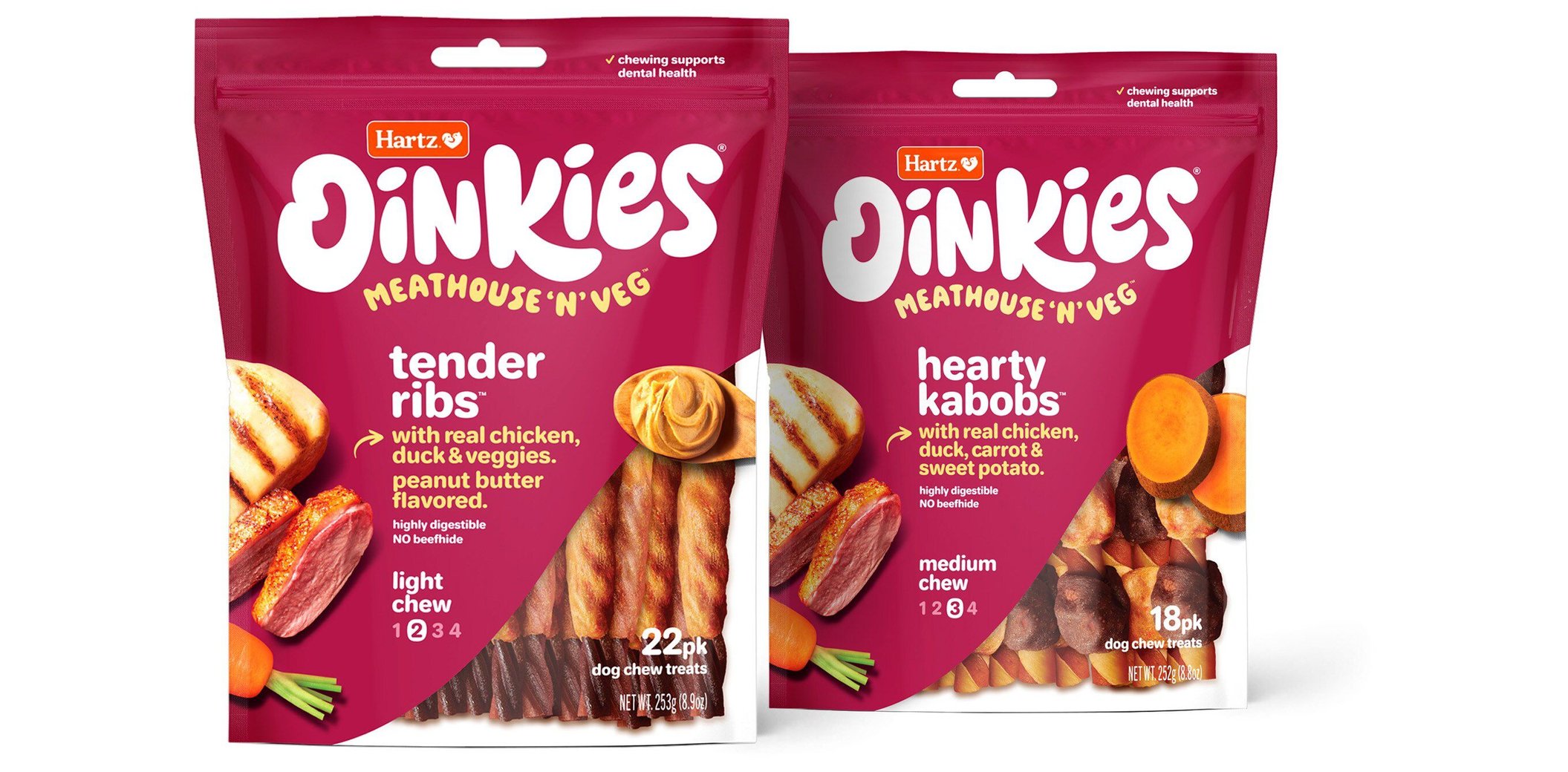 HARTZ Oinkies Tender Ribs with 100% Real Chicken & Duck Veggies ...