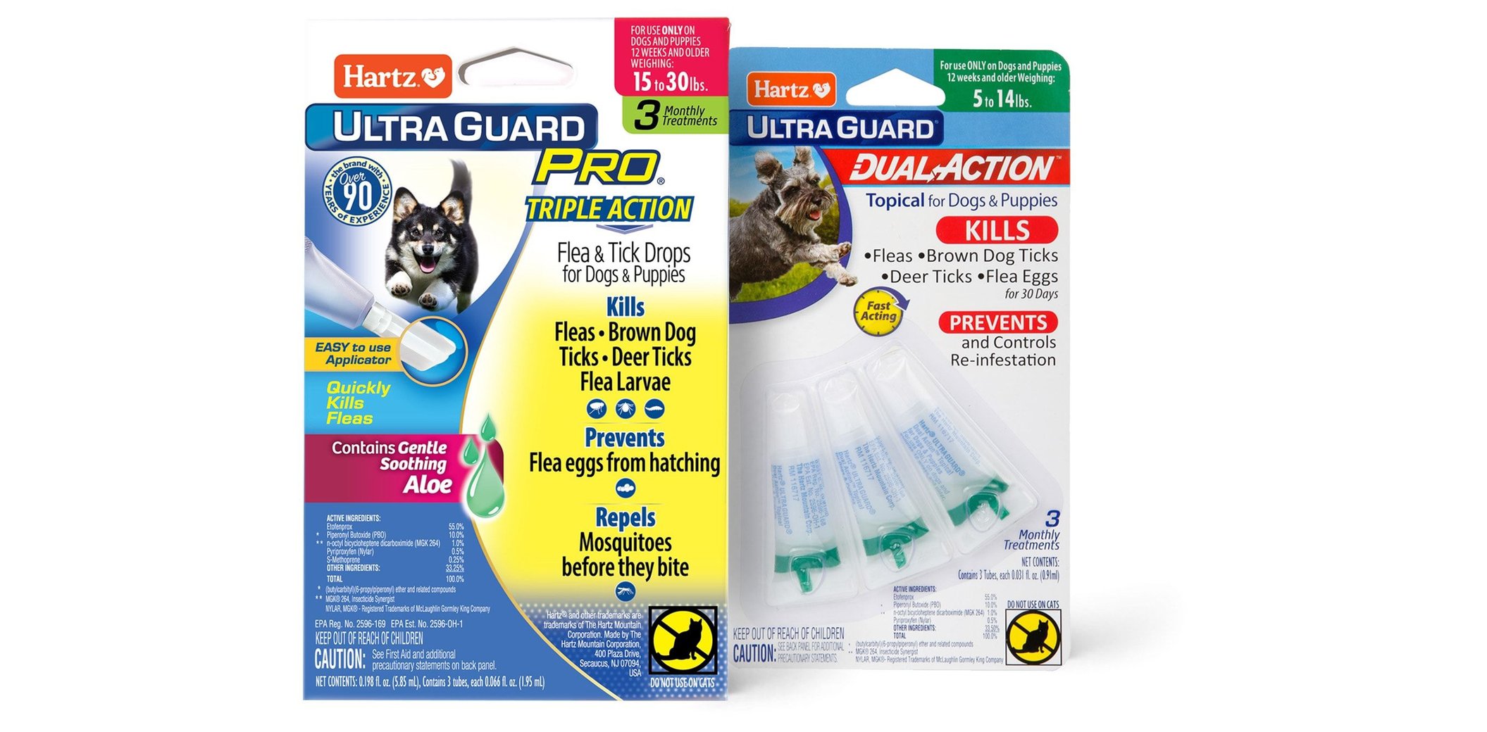 HARTZ UltraGuard Pro Triple Action Flea & Tick Spot Treatment for Dogs ...