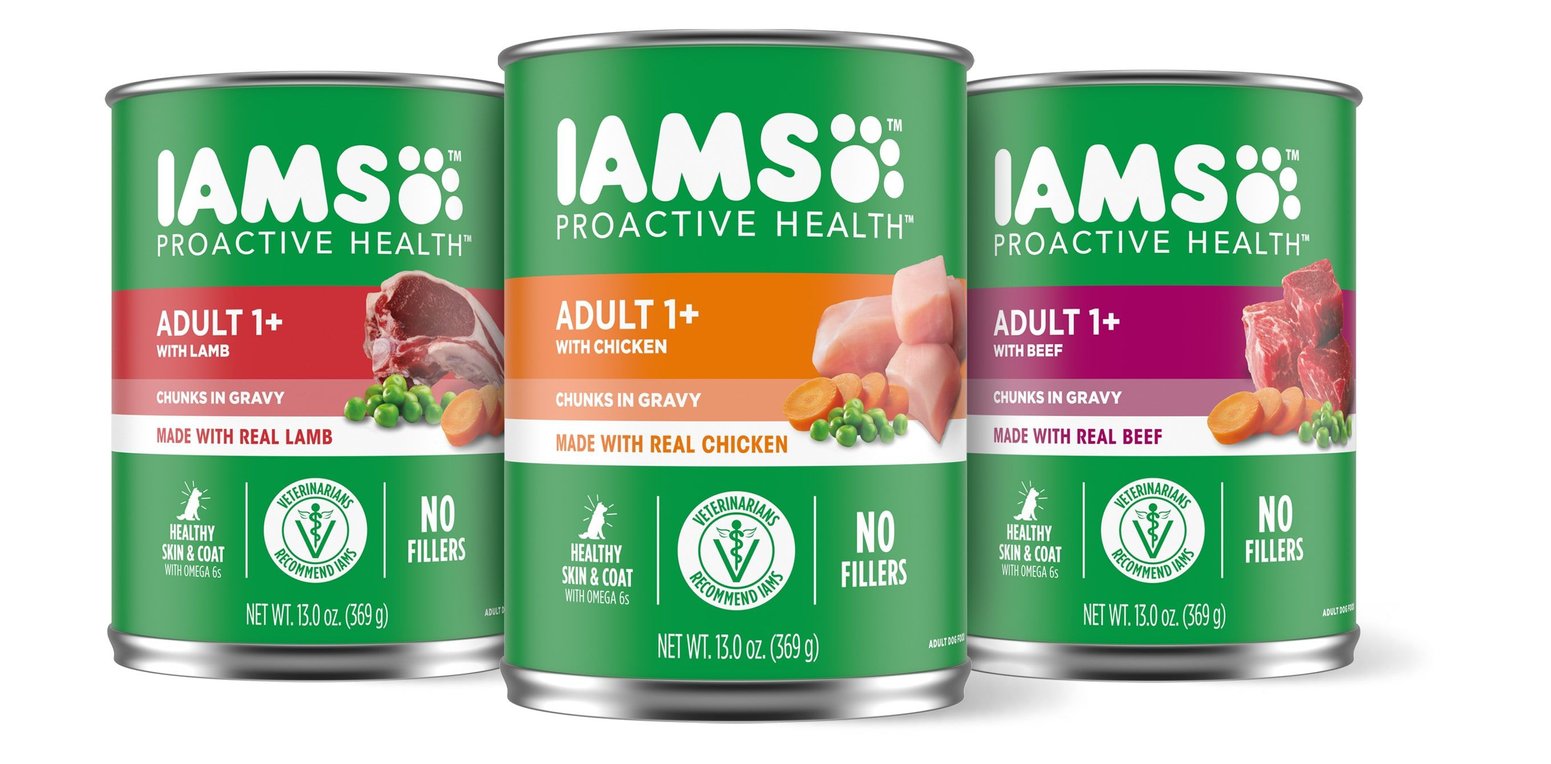 IAMS Proactive Health Variety Pack Canned Wet Dog Food, 13-oz can, case ...
