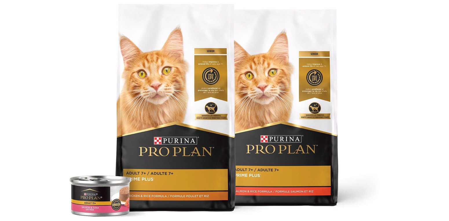 PURINA PRO PLAN Prime Plus Adult 7+ Chicken & Rice Formula Dry Cat Food ...