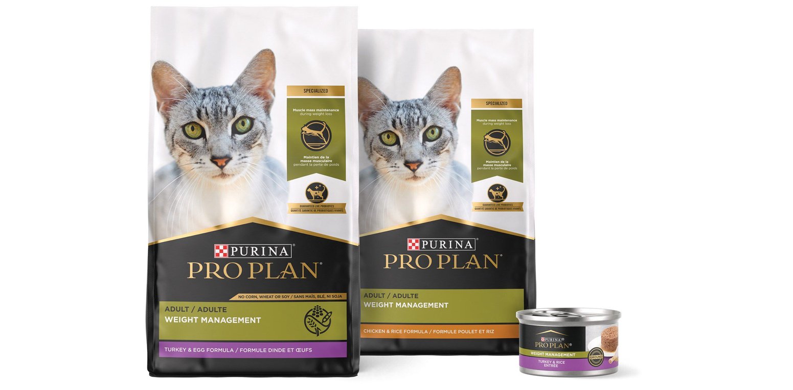 PURINA PRO PLAN Adult Weight Management Chicken & Rice Formula Dry Cat ...