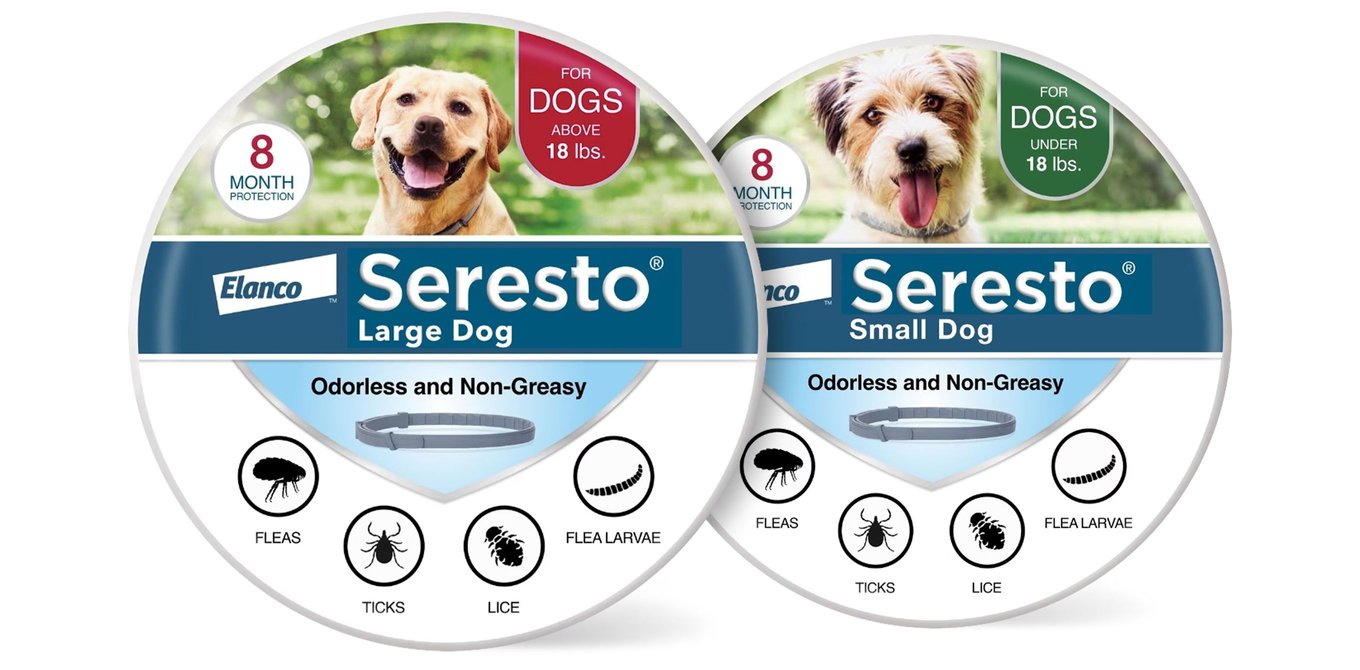 SERESTO Flea & Tick Collar for Dogs, up to 18-lbs, 1 Collar (8-mos ...
