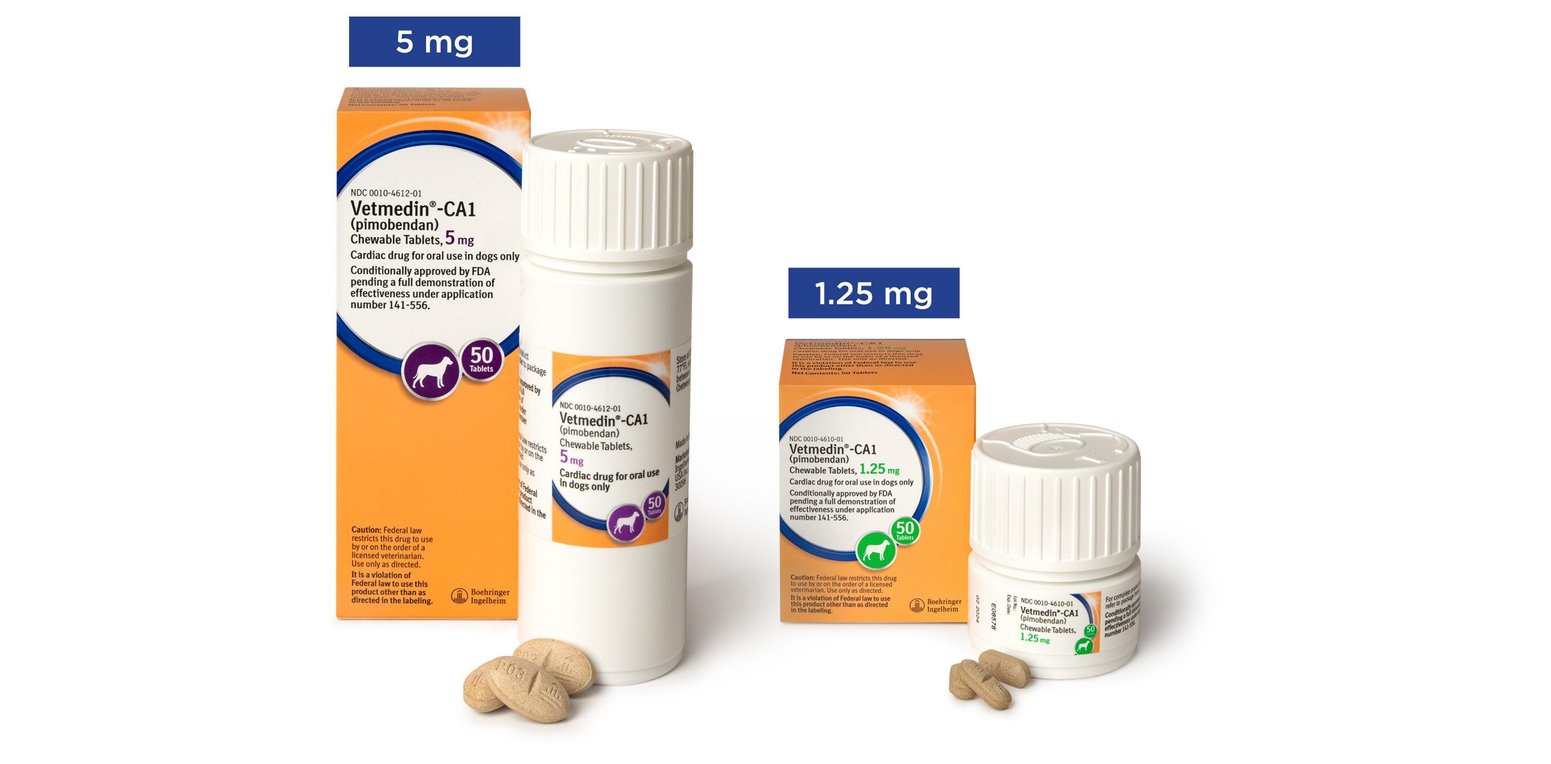 VETMEDIN-CA1 (pimobendan) Chewable Tablets for Dogs, 1.25-mg, 50 ...